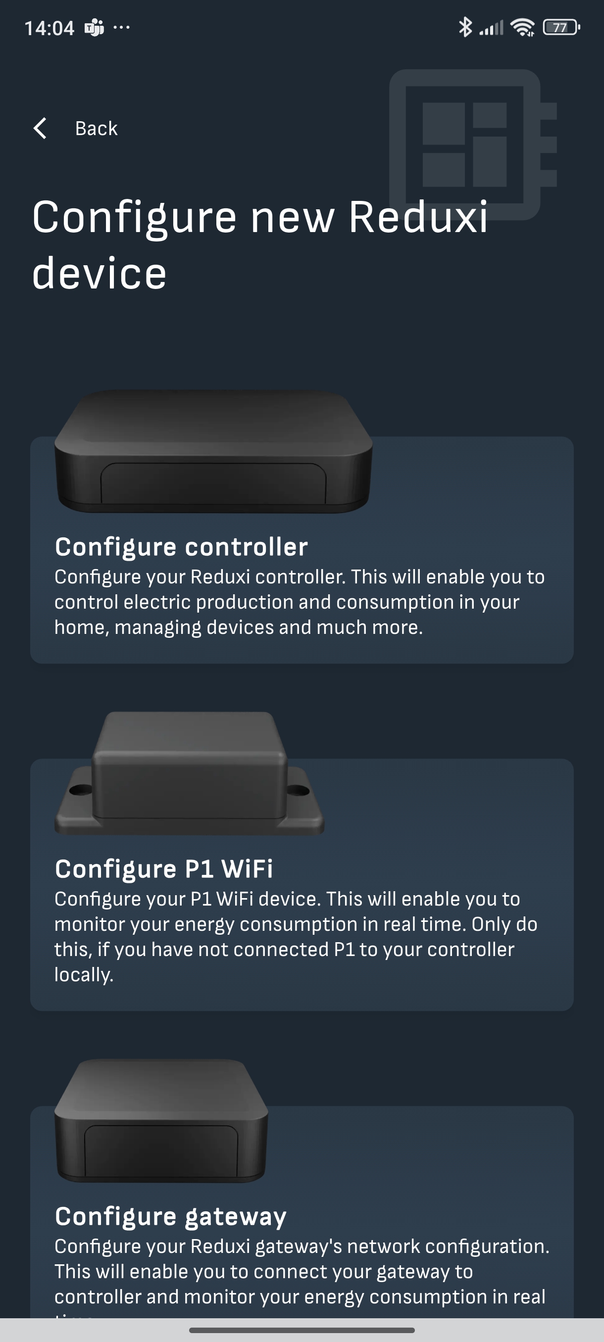 Reduxi Gateway setup with Reduxi app – English